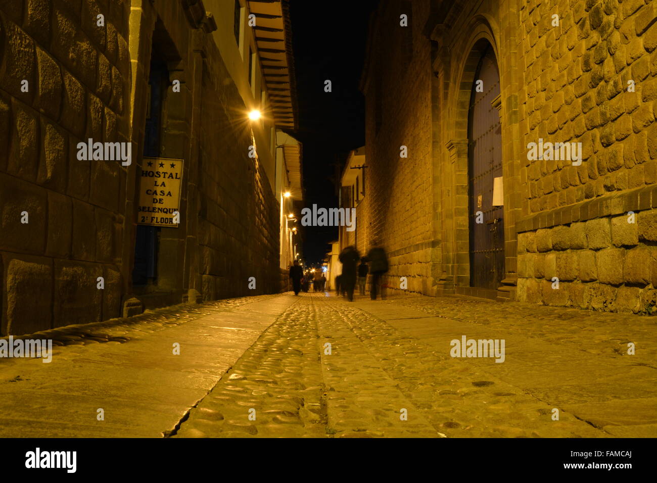 Pedestrian street at night hi-res stock photography and images - Alamy