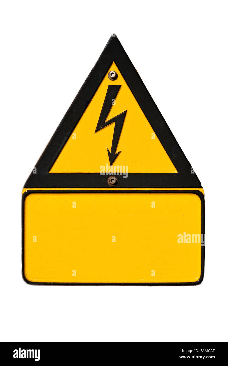High Voltage Electricity Warning Sign Stock Photos & High Voltage ...