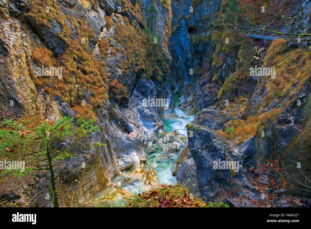 Kaiserklamm canyon, path, Brandenberger Ache, Brandenberg, Kramsach ...