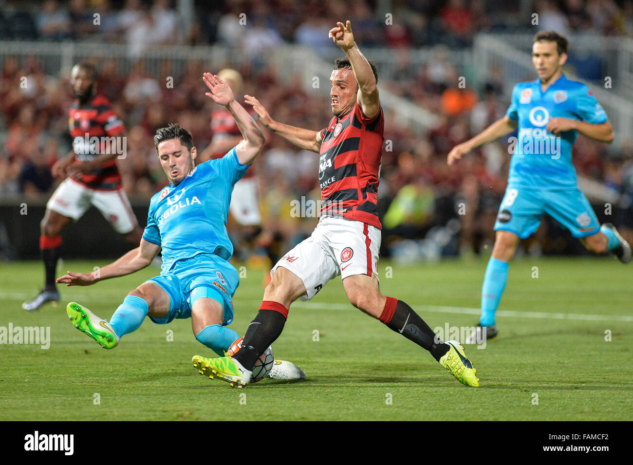 Pirtek Stadium, Sydney, Australia. 01st Jan, 2016. Hyundai A-League ...