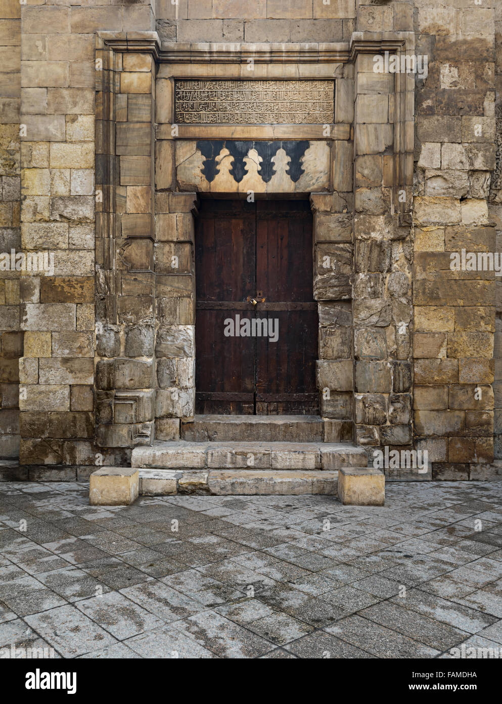 Door of a historic theological school (Arabic: Madrasa Stock Photo - Alamy
