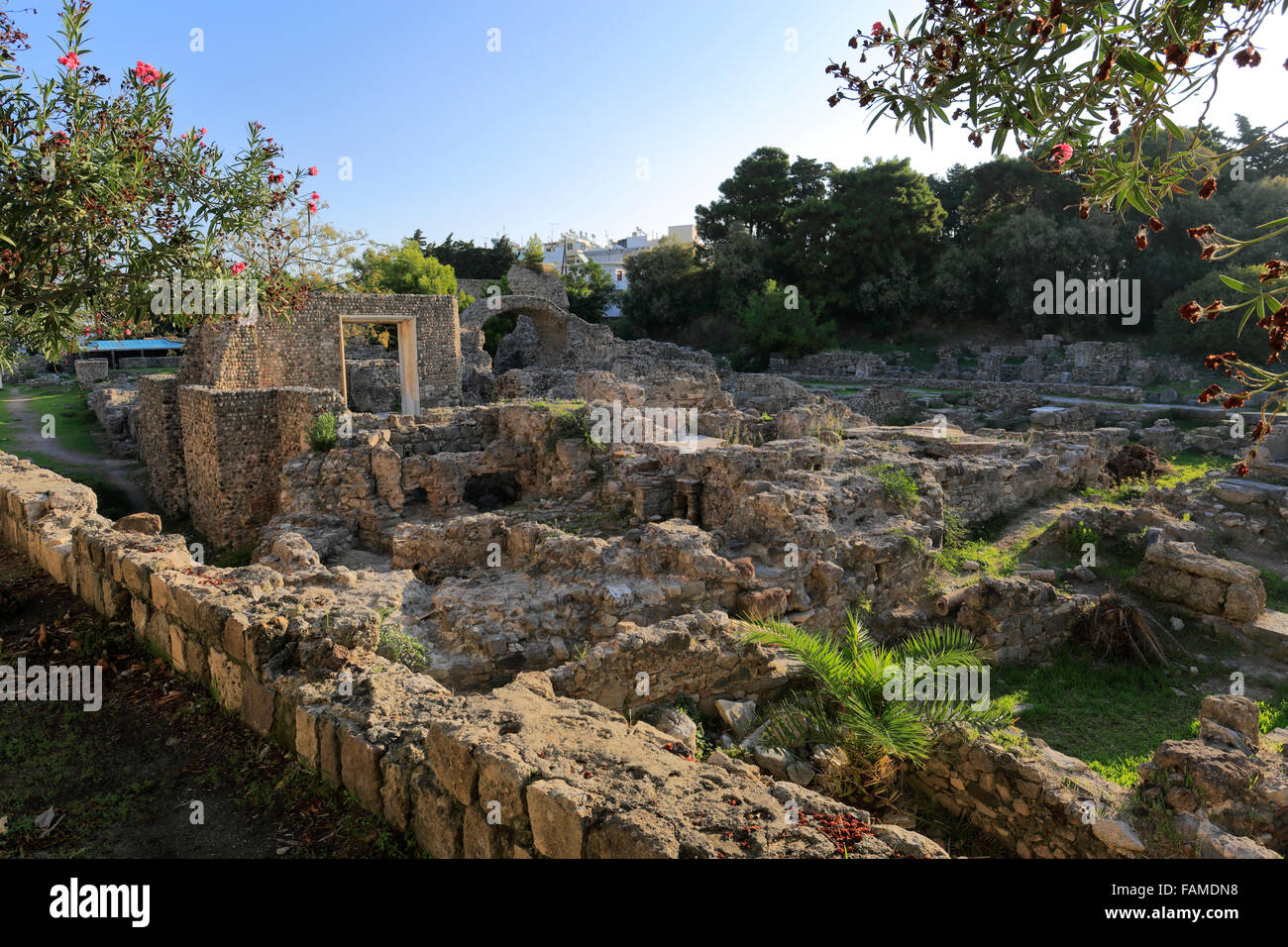 Columns of the ancient hellenistic Gymnasium, Xisto, Kos town, Kos ...