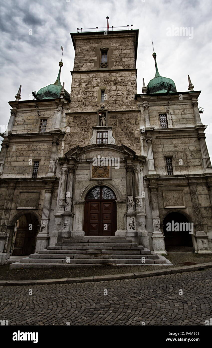 Cathedral of St. Ursus in Solothurn - Switzerland and sky grey Stock ...