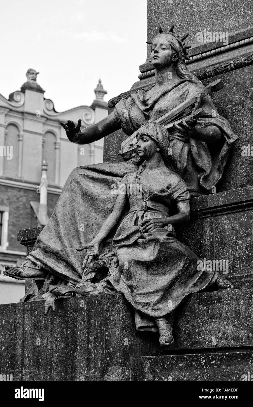 Mickiewicz statue Black and White Stock Photos & Images - Alamy