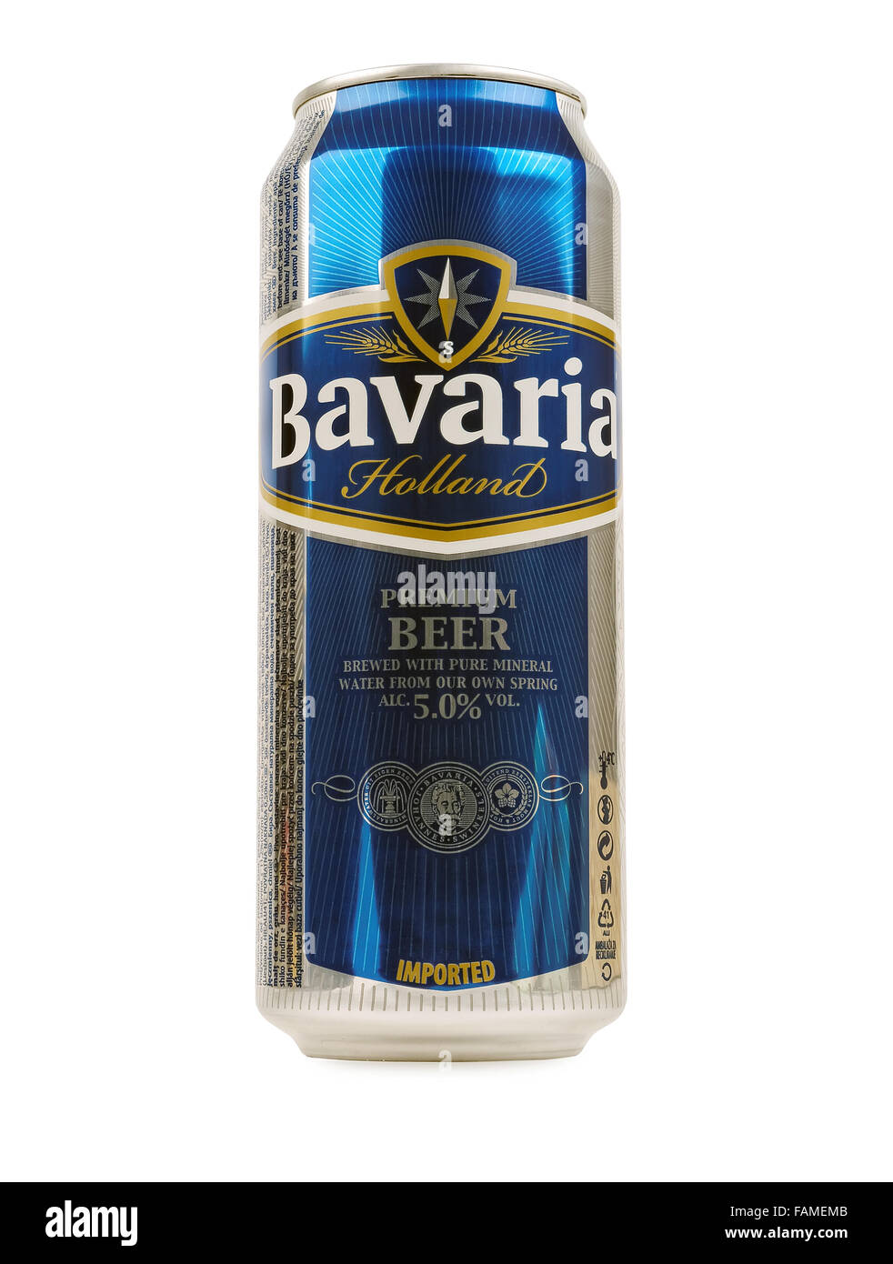 Can of Bavaria Beer. Bavaria is the second largest brewery in the ...
