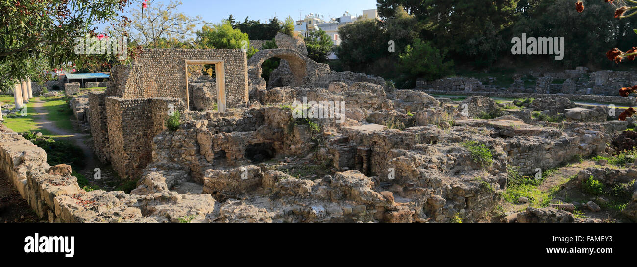 Columns of the ancient hellenistic Gymnasium, Xisto, Kos town, Kos ...