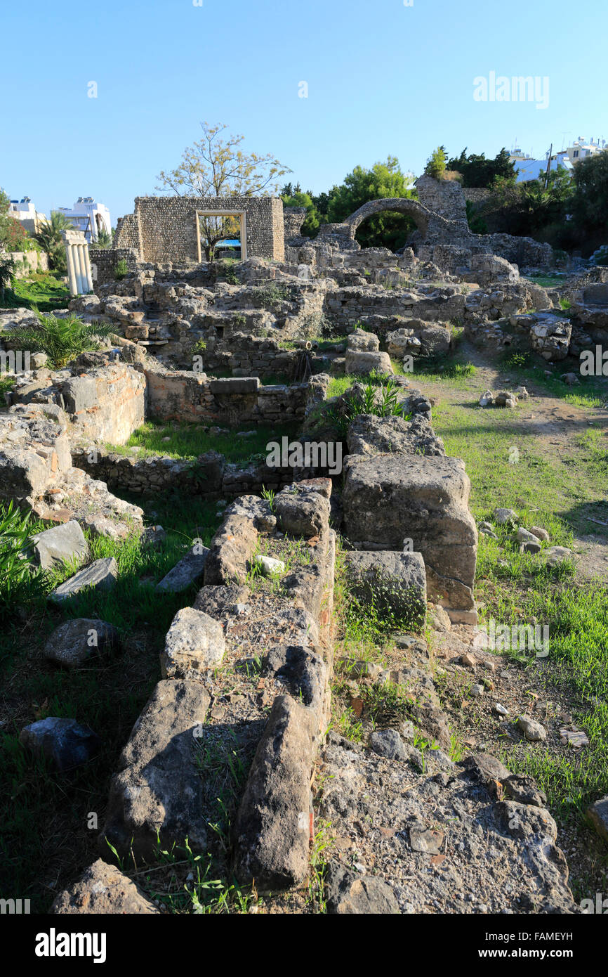 Columns of the ancient hellenistic Gymnasium, Xisto, Kos town, Kos ...