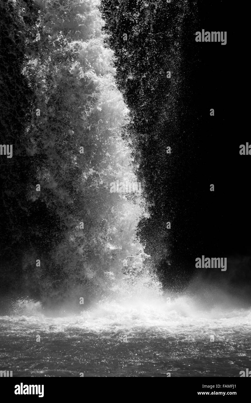 Waterfall in high-speed shutter in black and white Stock Photo - Alamy