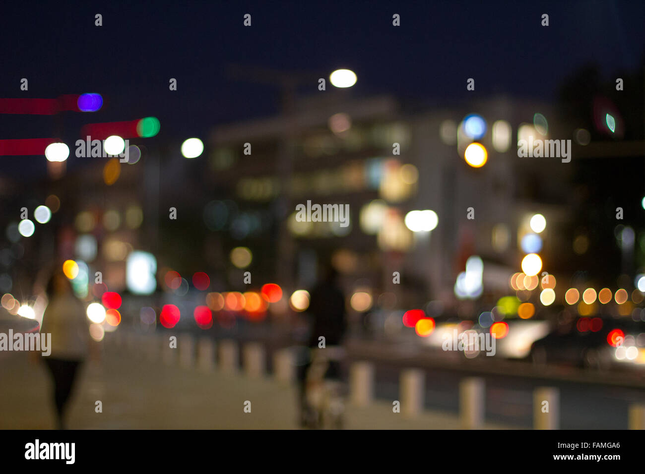 Artistic style - Defocused urban abstract texture ,boke of city lights ...