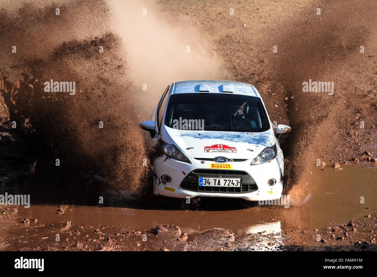 Eytan Halfon drives Ford Fiesta R2 in Isok Istanbul Rally 2015 ...
