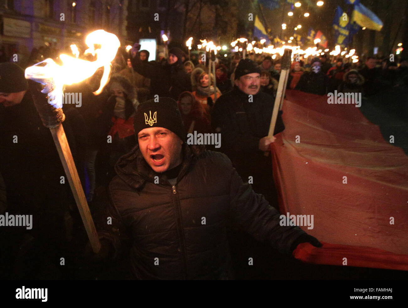 Kiev, Ukraine. 4th Dec, 2015. The 107th anniversary of Stepan Bandera ...