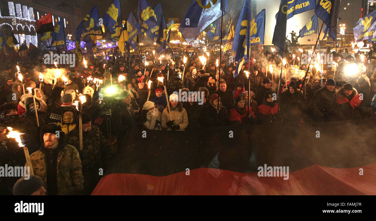 Dec. 4, 2015 - Kiev, Ukraine - The 107th anniversary of Stepan Bandera ...