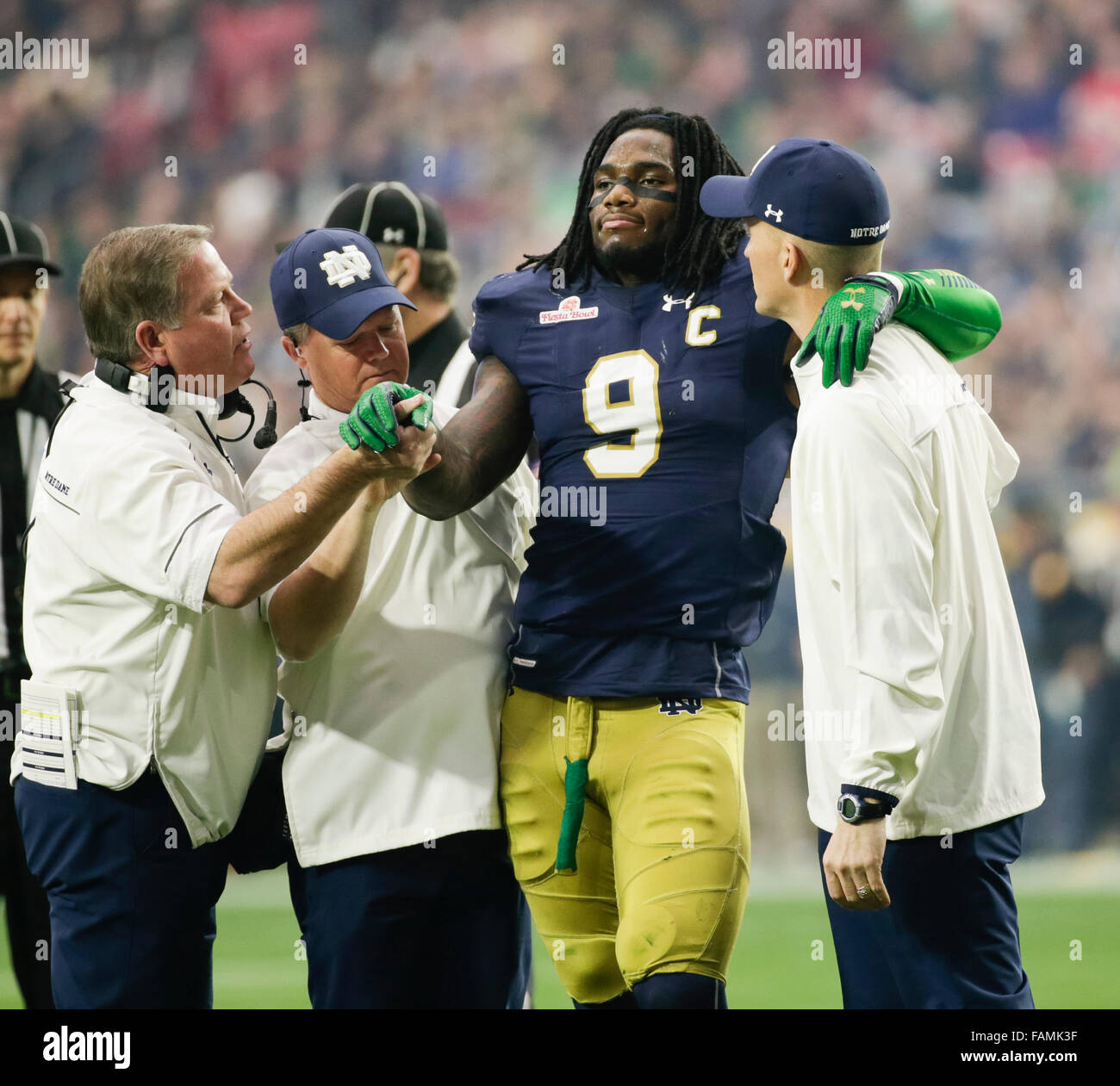Glendale, AZ, USA. 1st Jan, 2016. Notre Dame Fighting Irish Linebacker ...