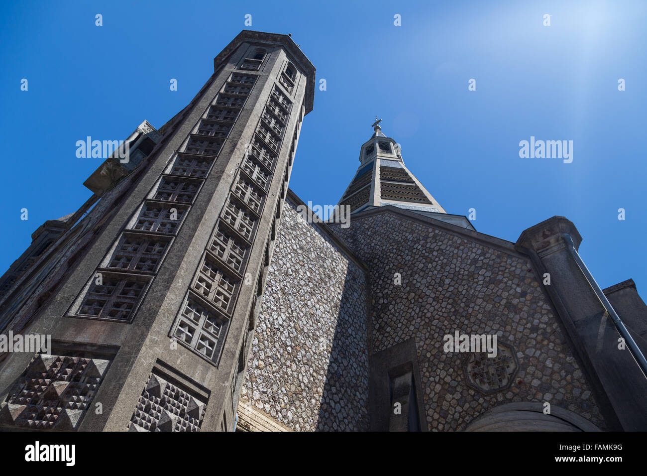 The unusual 1920's era restored concrete Byzantine church of St Julian ...