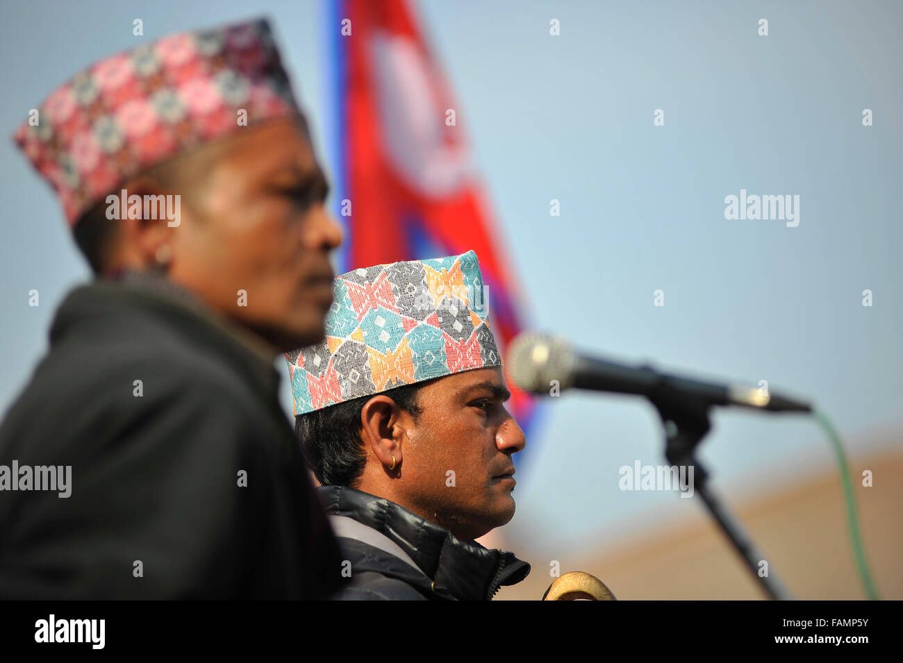 Kathmandu, Nepal. 01st Jan, 2016. Nepalese people wearing Nepalese ...