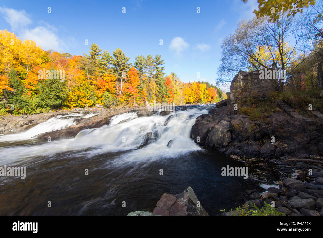 Spectacular, colorful autumn landscape in Parc Regional de la Riviere ...