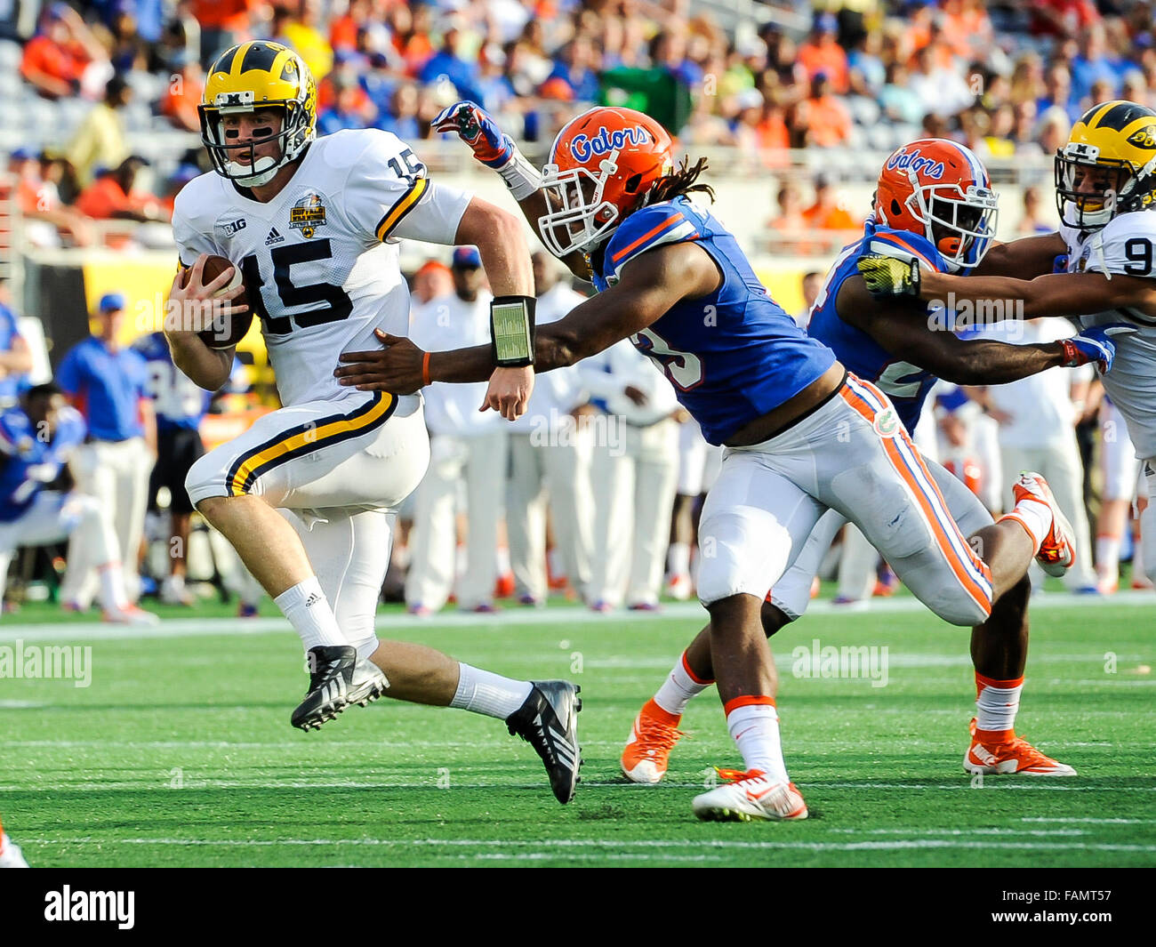 Orlando, FL, USA. 1st Jan, 2016. Michigan Wolverines quarterback Jake ...