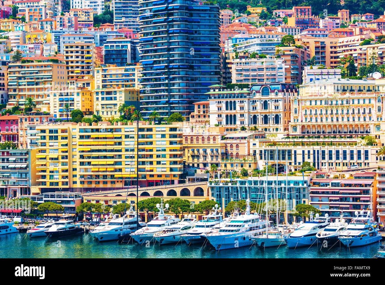 Monte Carlo Urban Scene. Monaco, Europe. Monte Carlo Marina and the ...