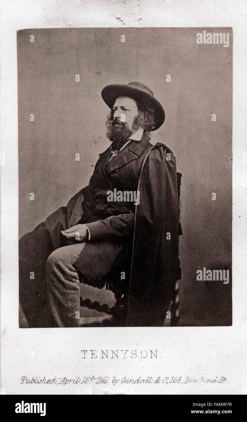 Alfred Lord Tennyson, 1861, by James Mudd Stock Photo - Alamy