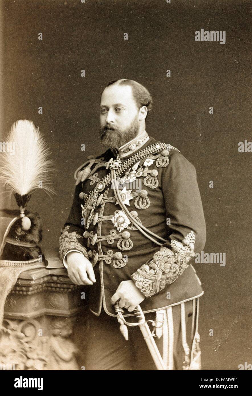 Edward VII, Prince of Wales, by Charles Bergamasco - ca 1875 Stock ...