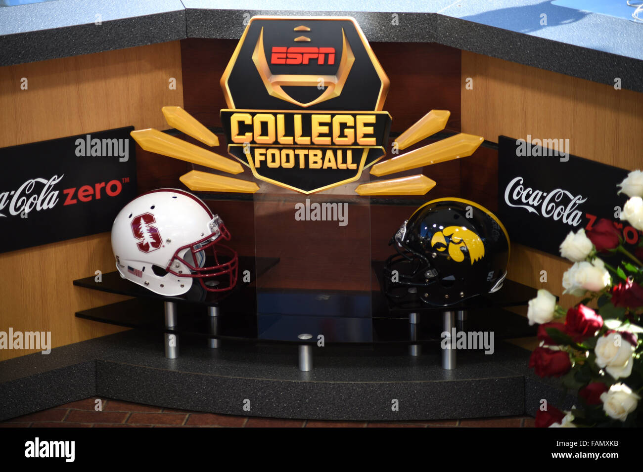 Pasadena, CA. 1st Jan, 2016. .Rose Bowl Pre-Game ambience, and Art at ...