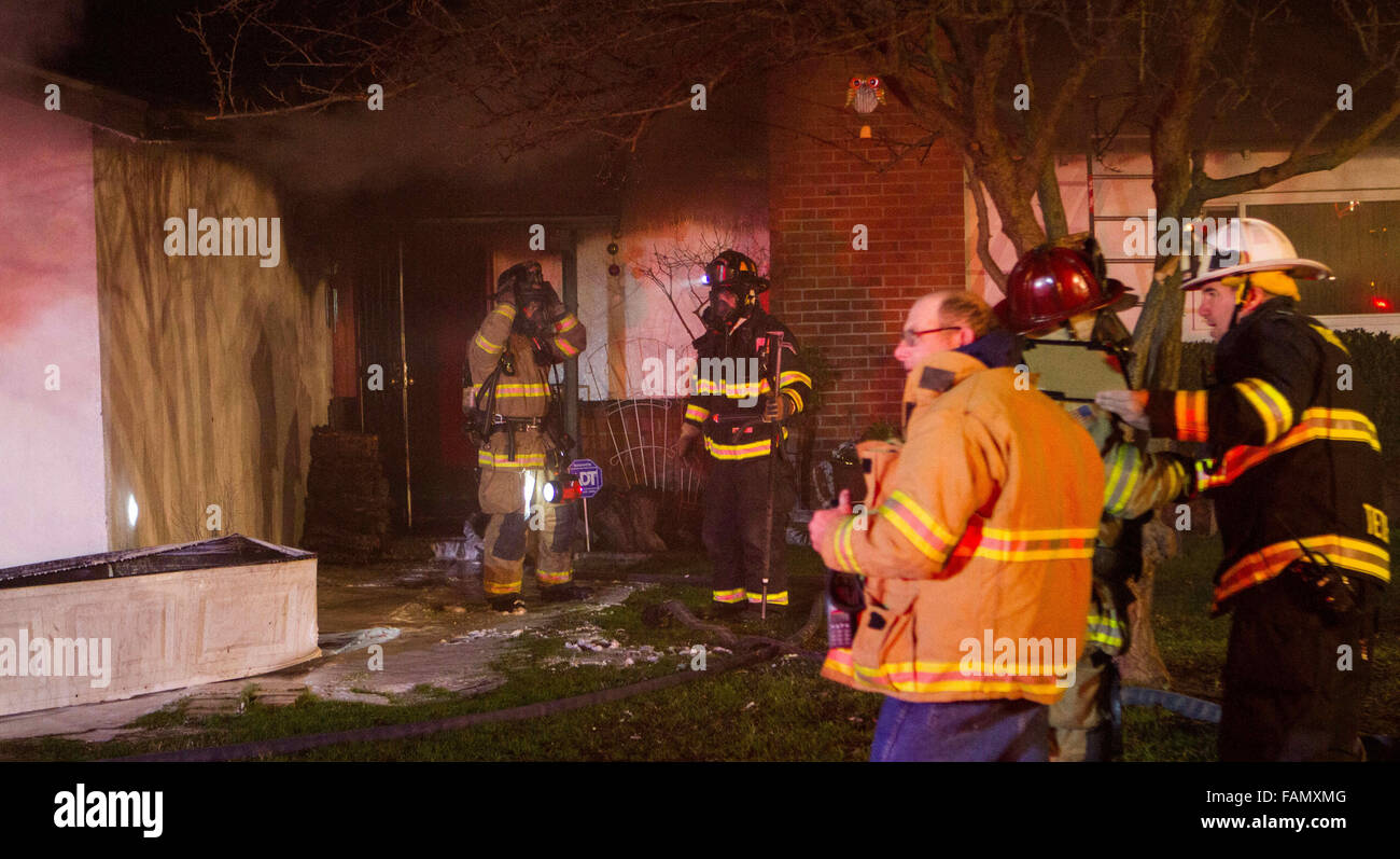 Modesto, CA, USA. 1st Jan, 2016. Woodland Ave. Fire Department ...