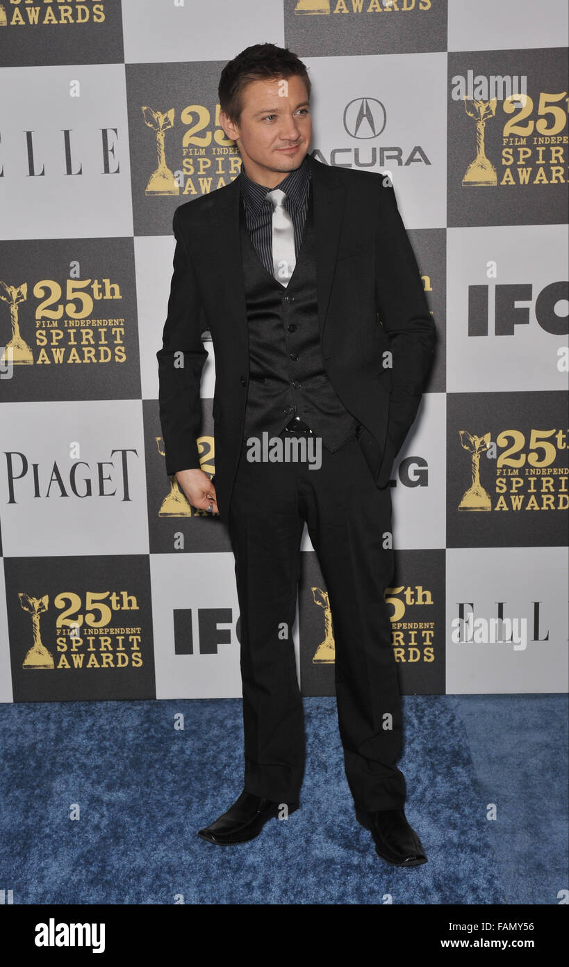 LOS ANGELES, CA - MARCH 5, 2010: Jeremy Renner at the 25th Anniversary ...