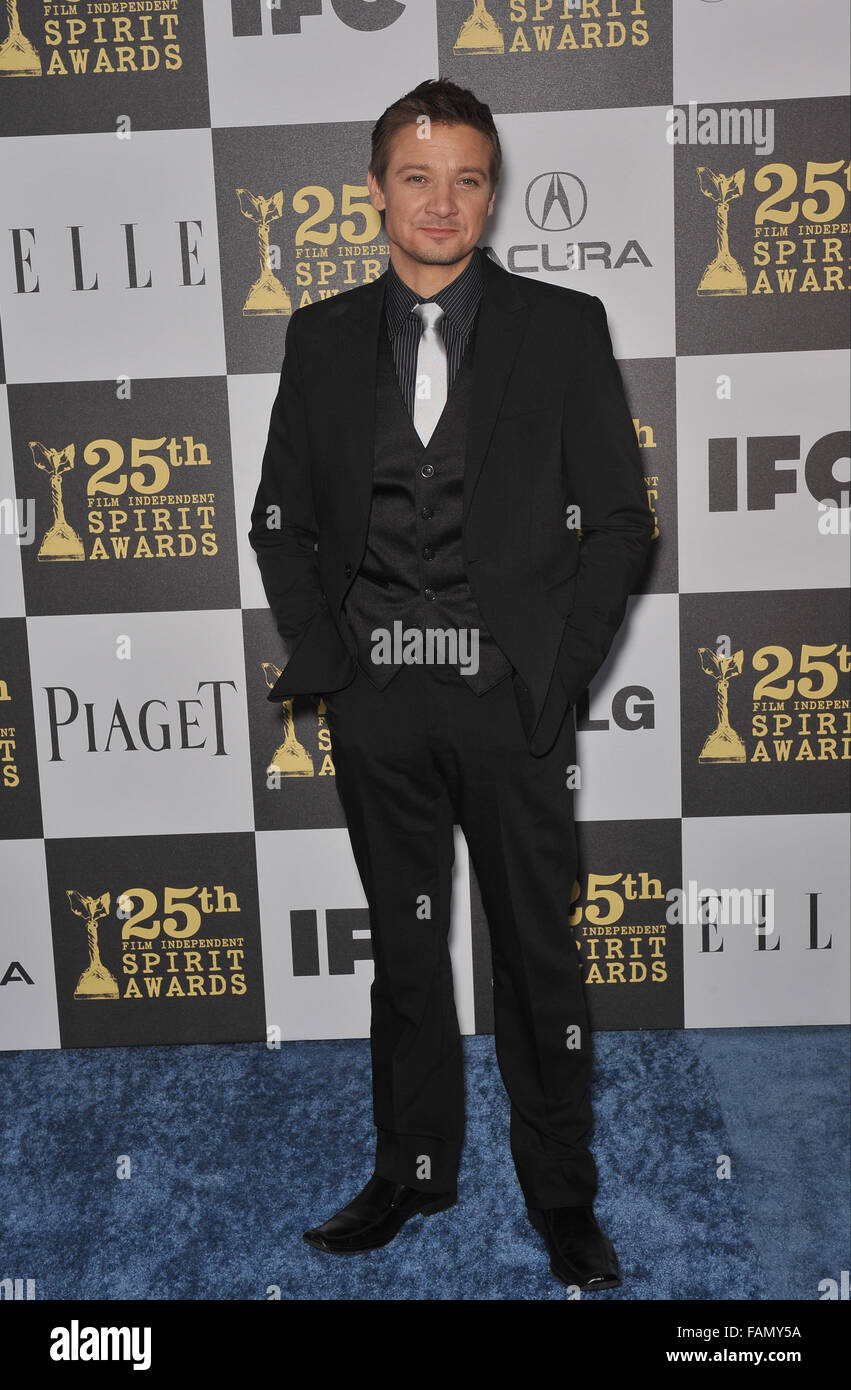 LOS ANGELES, CA - MARCH 5, 2010: Jeremy Renner at the 25th Anniversary ...