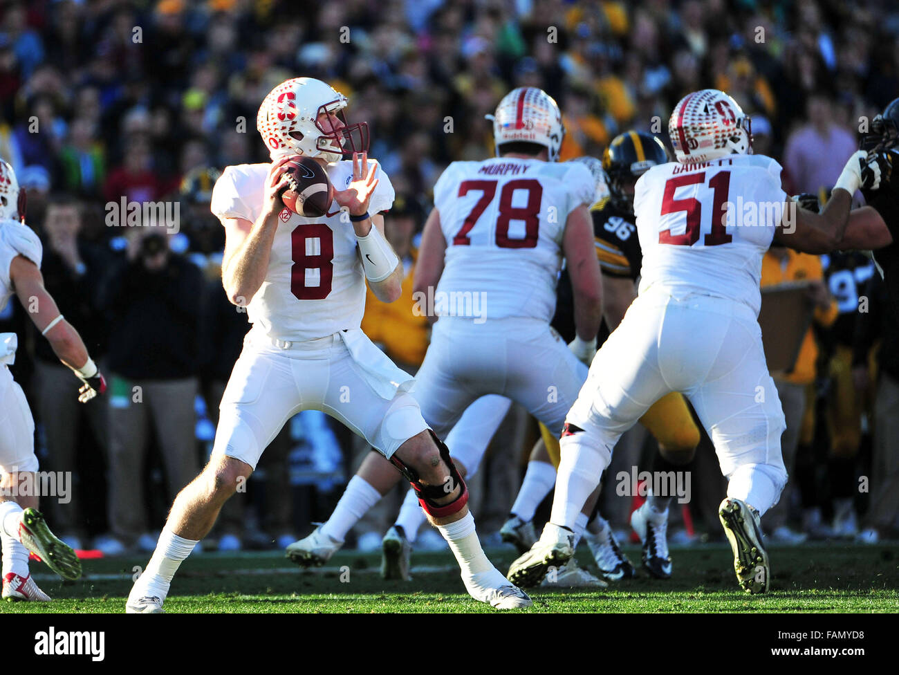 Pasadena, CA. 01st Jan, 2016. Stanford Cardinal quarterback Kevin Hogan ...