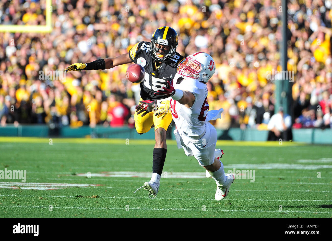 Pasadena, CA. 01st Jan, 2016. Stanford Cardinal wide receiver Devon ...