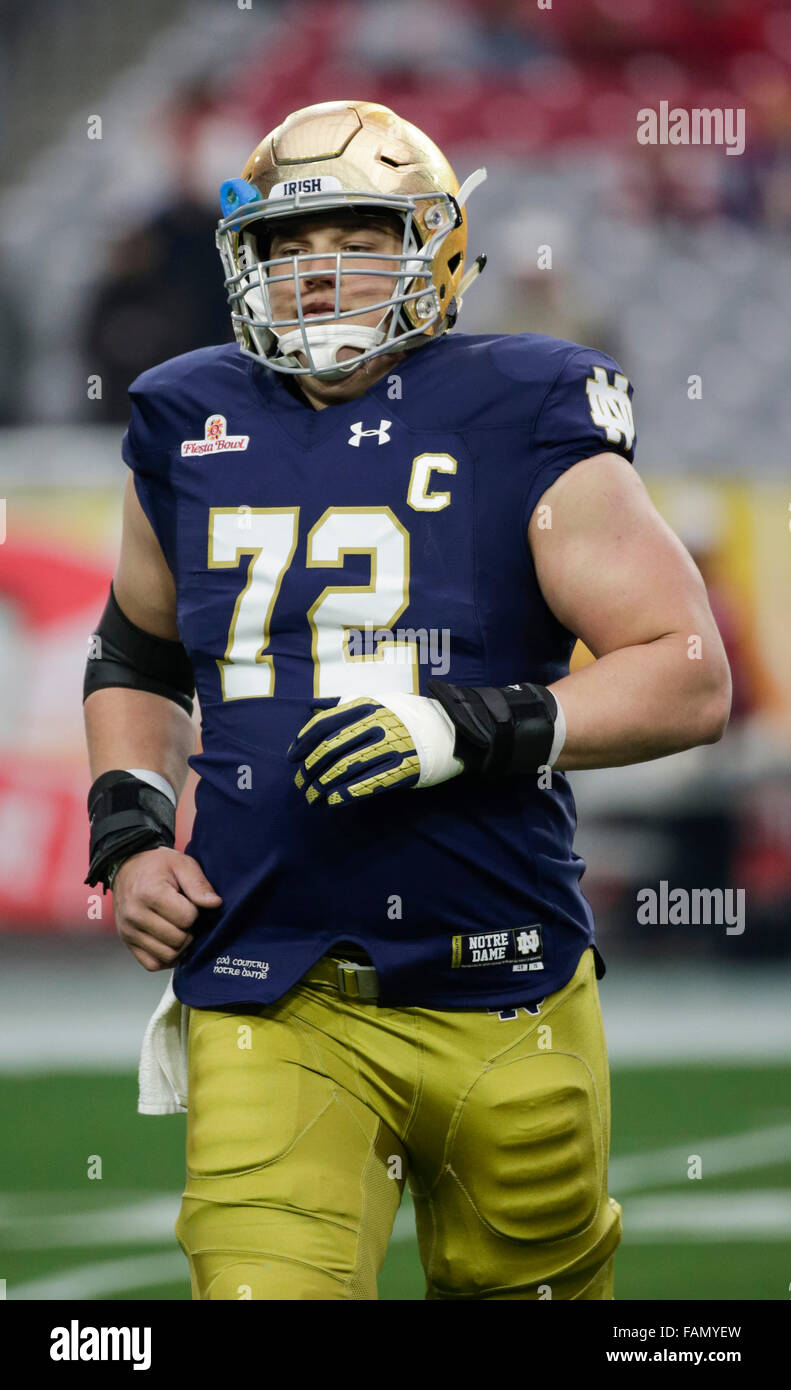 Glendale, AZ, USA. 1st Jan, 2016. Notre Dame Fighting Irish Center Nick ...