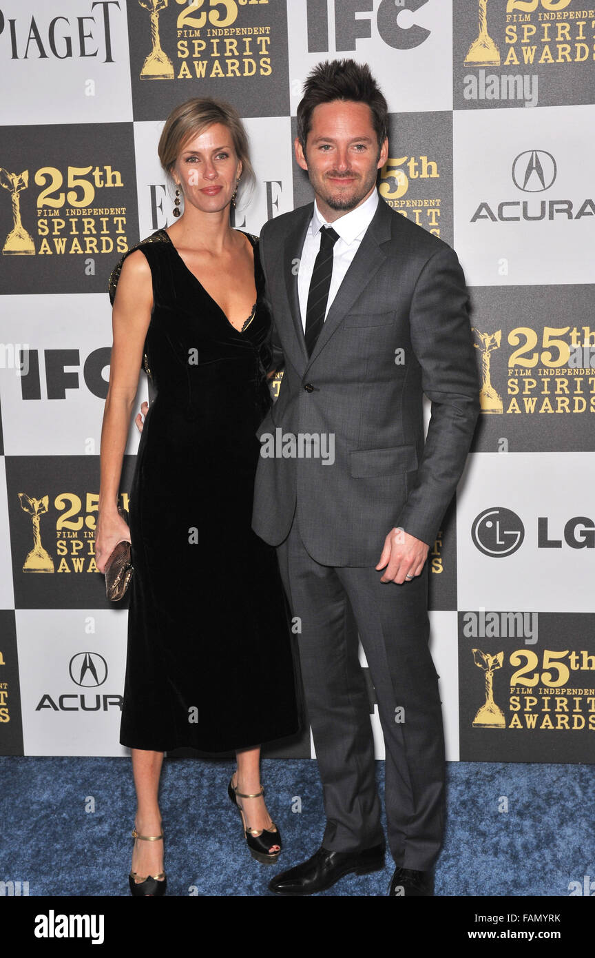 LOS ANGELES, CA - MARCH 5, 2010: Scott Cooper & wife at the 25th ...