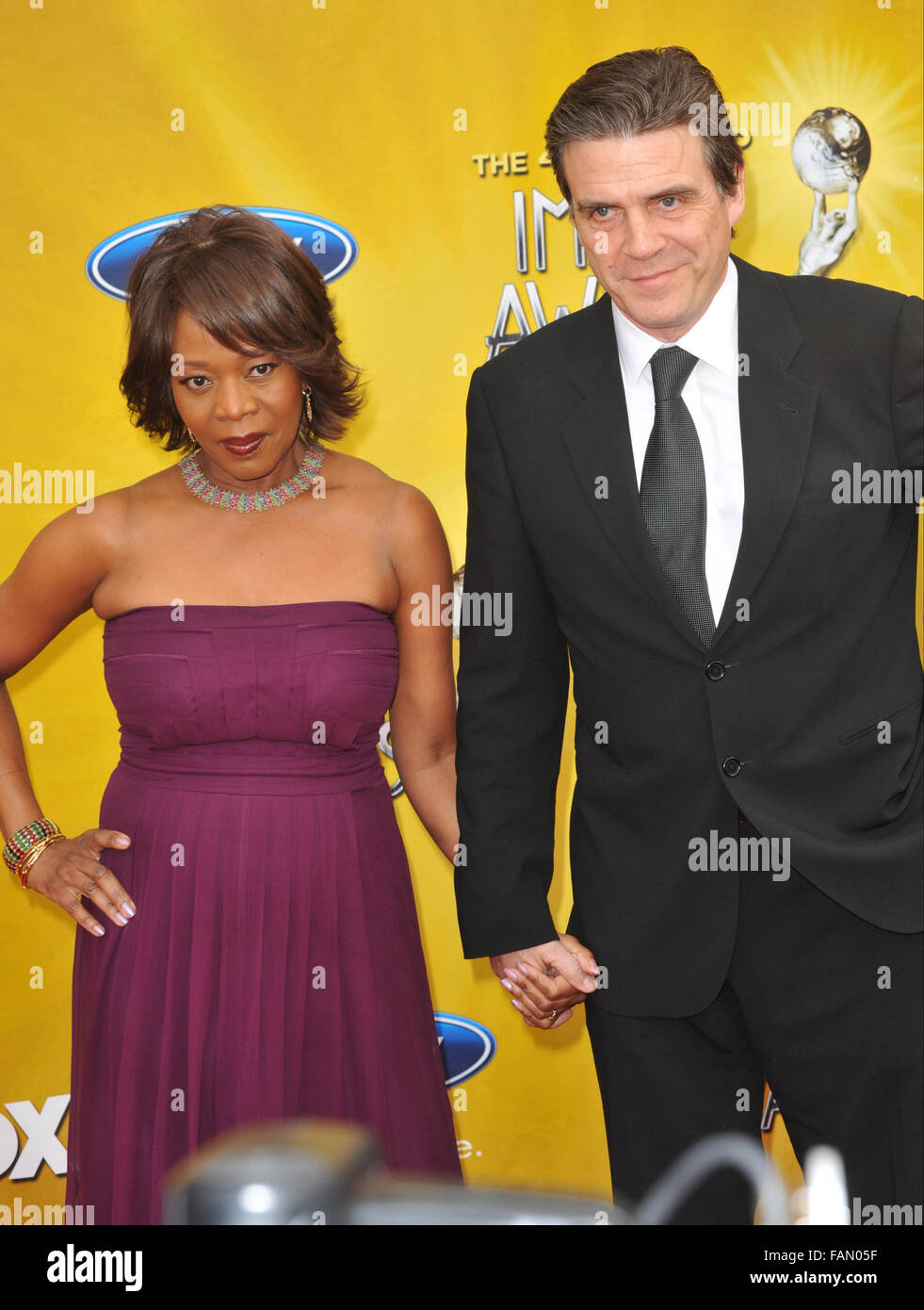 LOS ANGELES, CA - FEBRUARY 26, 2010: Alfre Woodard & husband at the ...