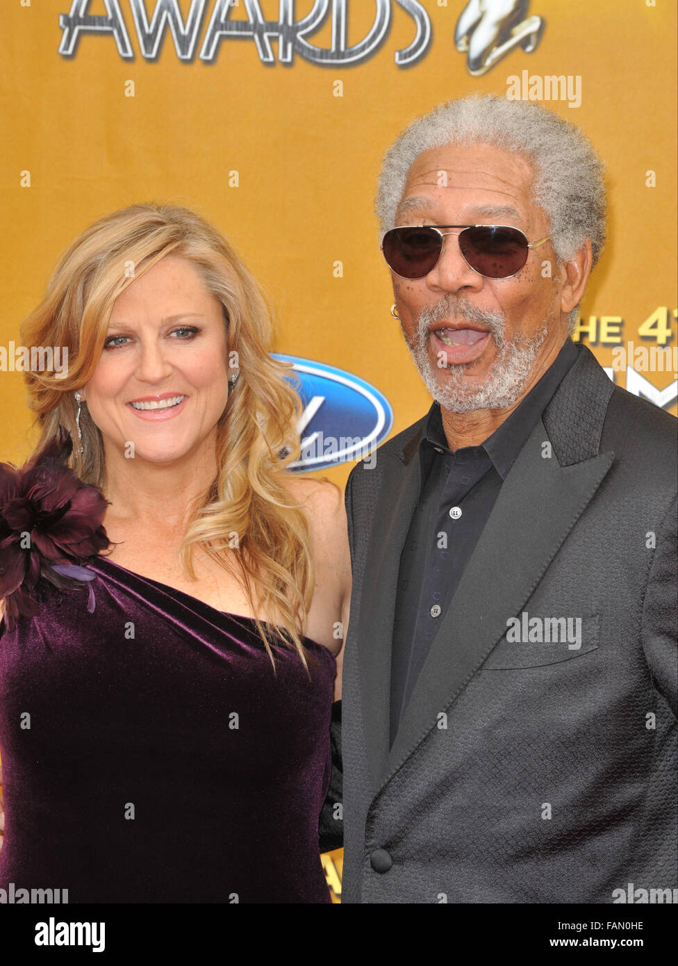 Morgan freeman and wife red carpet event hi-res stock photography and ...