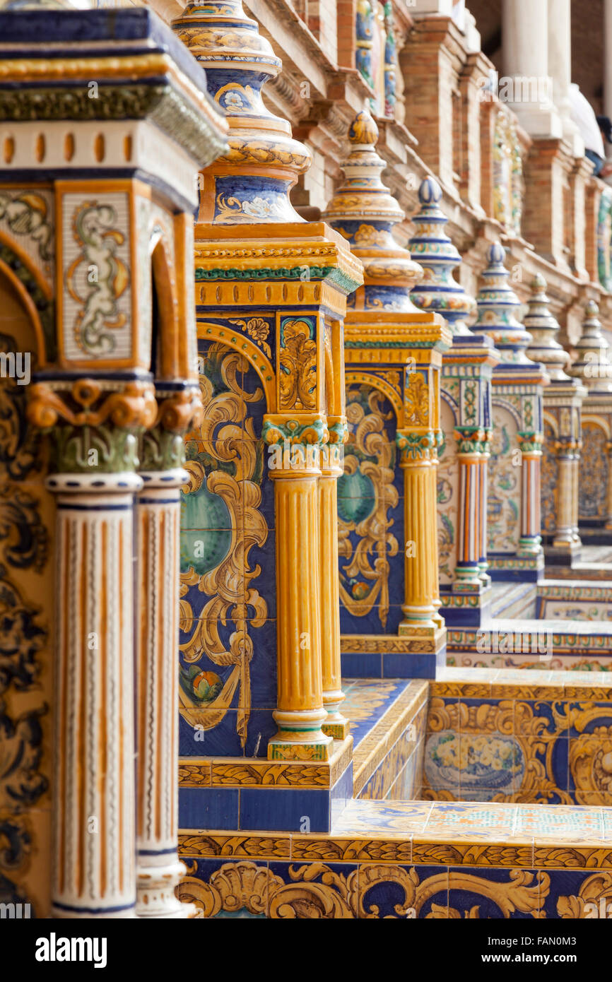 Decorative tiles plaza de seville hi-res stock photography and images ...