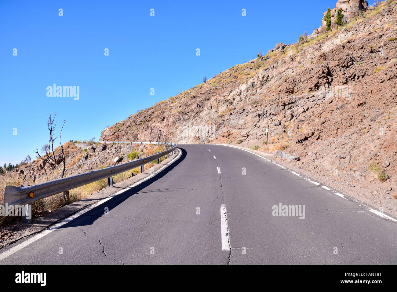 Long Lonely Road Stock Photo - Alamy
