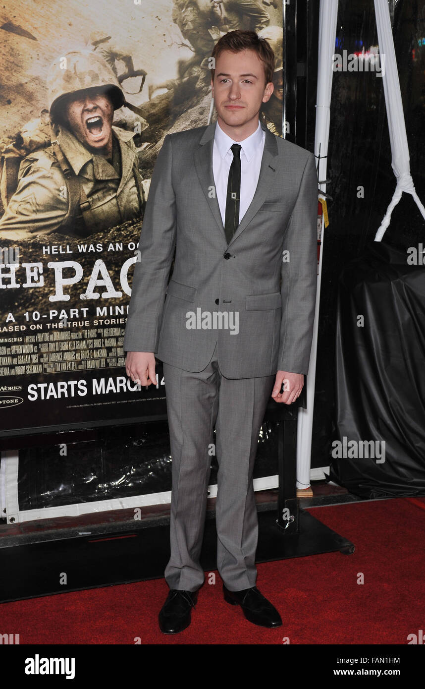 LOS ANGELES, CA - FEBRUARY 24, 2010: Joe Mazzello at the premiere of ...