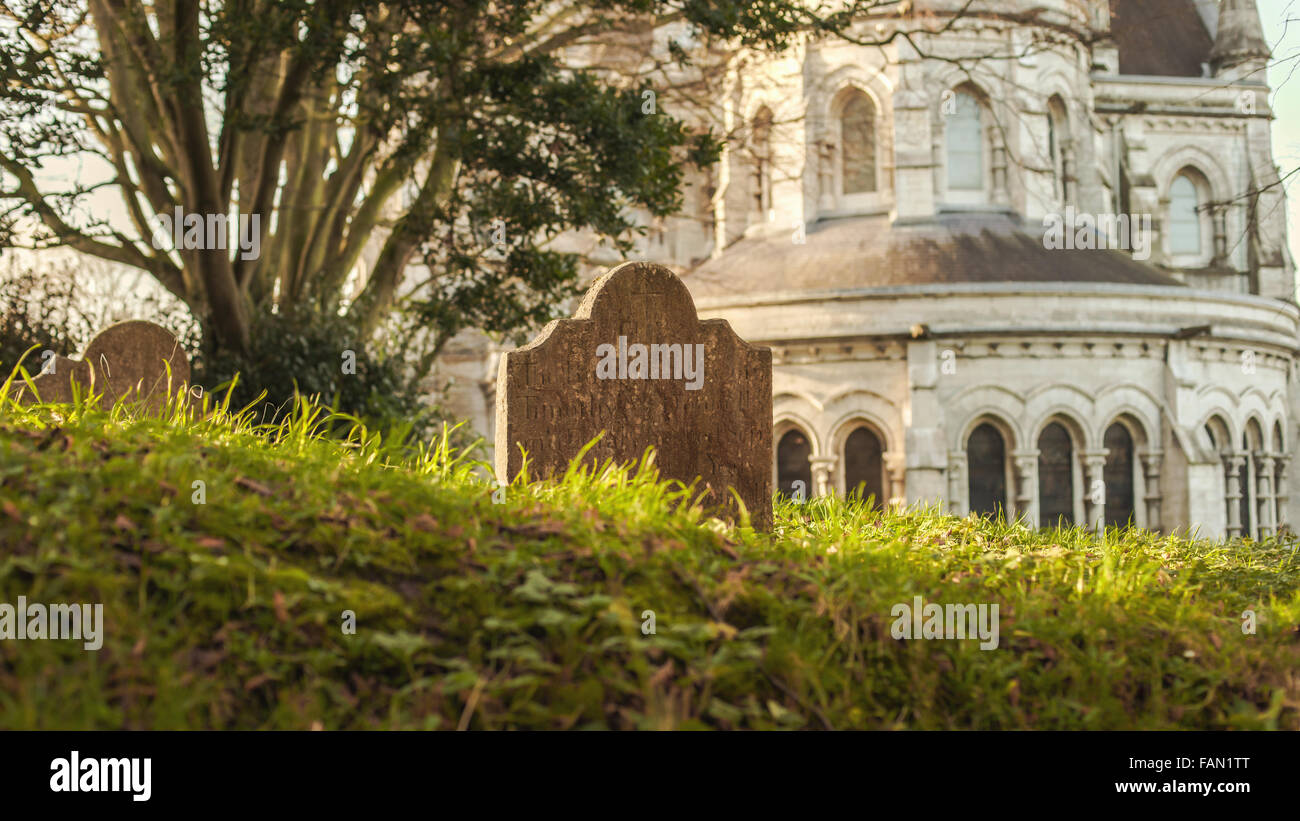 Grave at sunset Stock Photo - Alamy