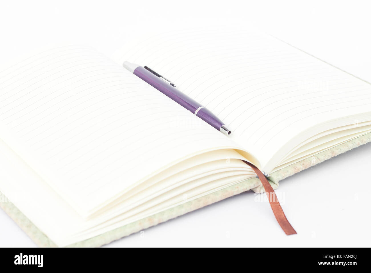 Notebook with pen isolated on white background, stock photo Stock Photo ...