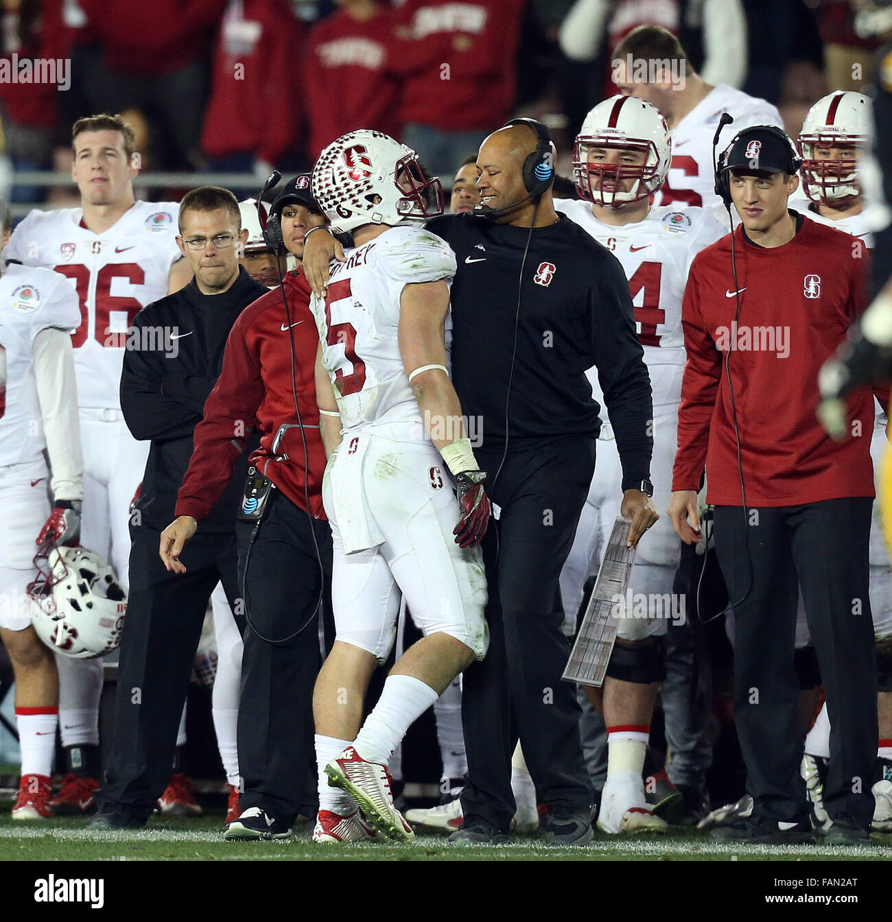 January 01, 2016 Stanford Cardinal running back Christian McCaffrey #5 ...