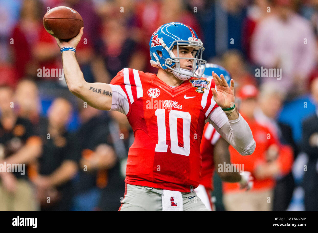 New Orleans, Los Angeles, USA. 1st January, 2016. Ole Miss quarterback ...