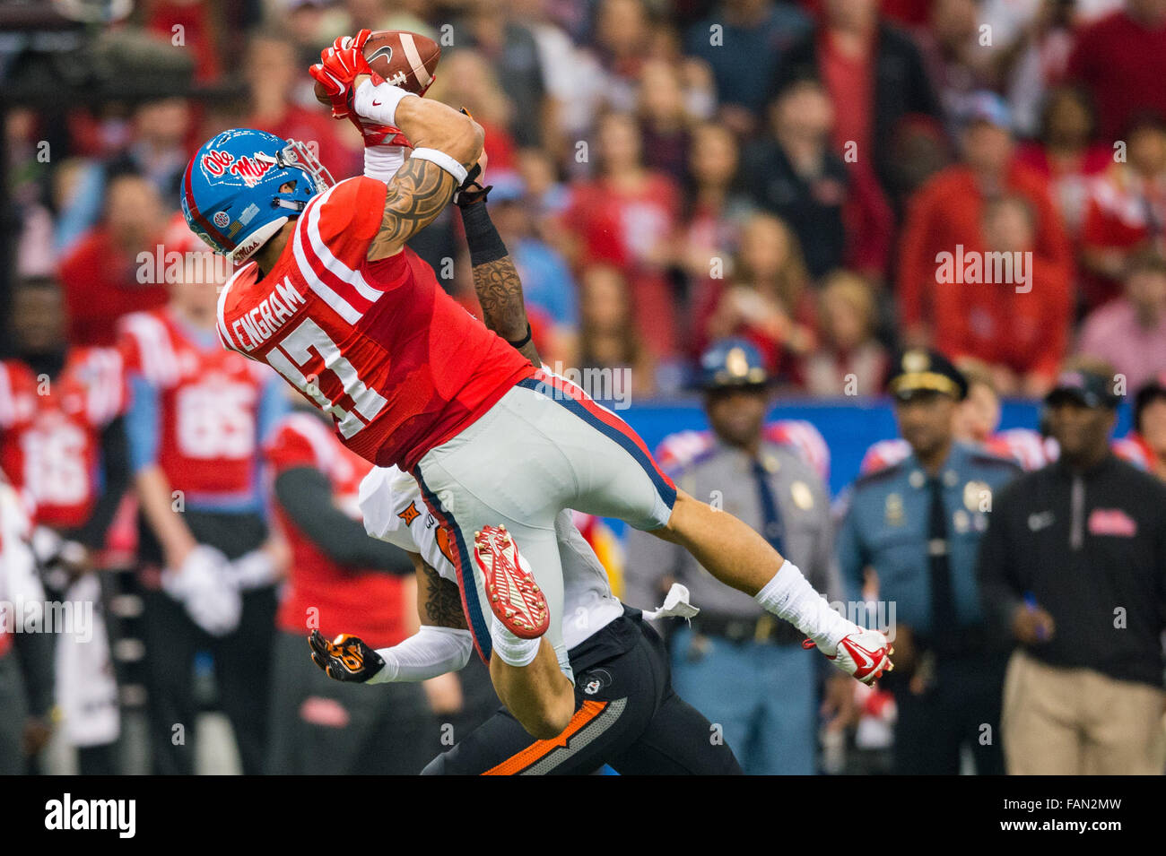 New Orleans, Los Angeles, USA. 1st January, 2016. Ole Miss tight end ...