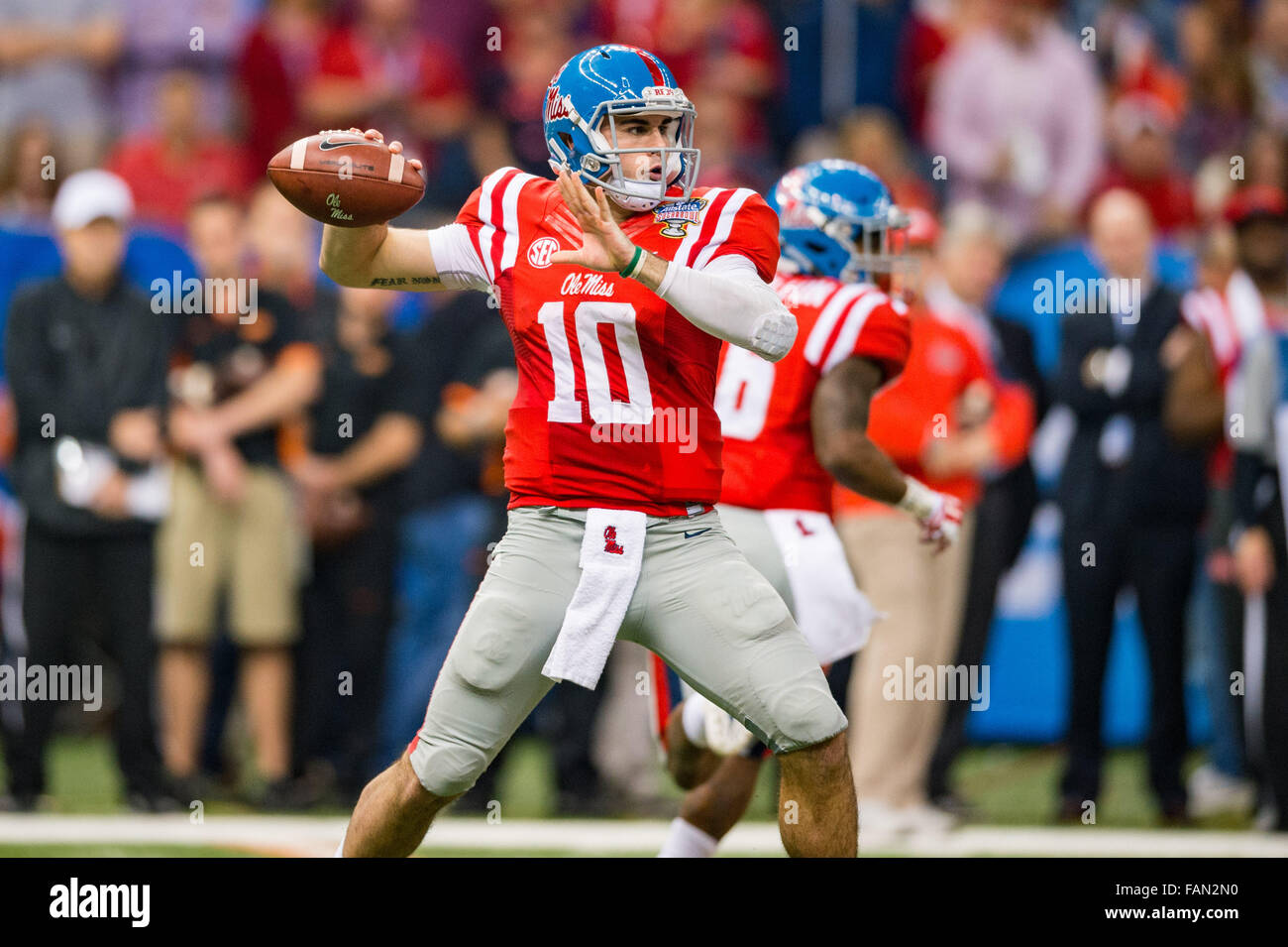 New Orleans, Los Angeles, USA. 1st January, 2016. Ole Miss quarterback ...