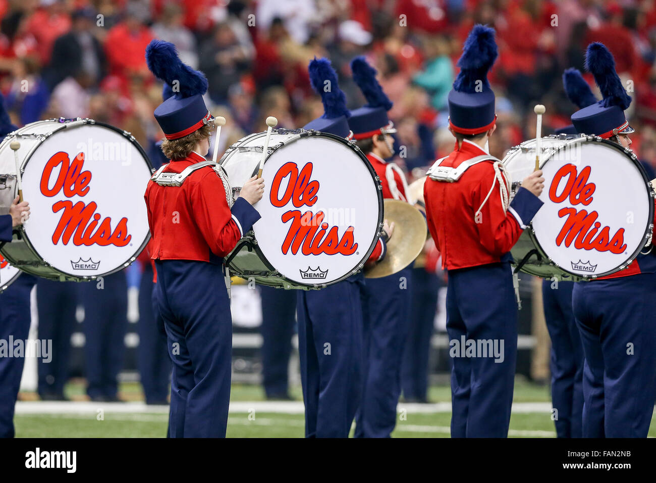 January 01, 2016 - Ole Miss Rebels band during the game between the Ole ...