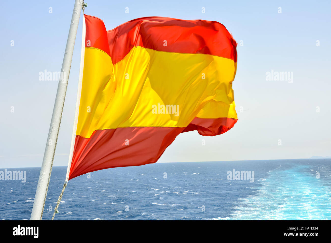 Spanish national flag moving in hi-res stock photography and images - Alamy