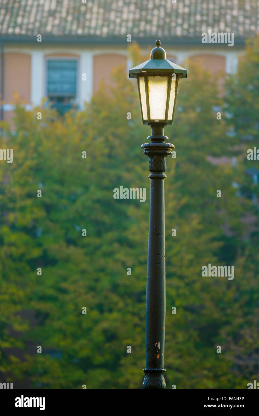 lamp post at dawn, Verona Stock Photo - Alamy