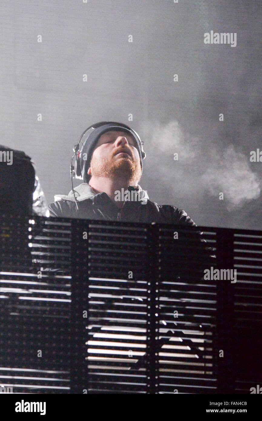 Eric Prydz performs during the Snowglobe Music Festival at Lake Tahoe ...