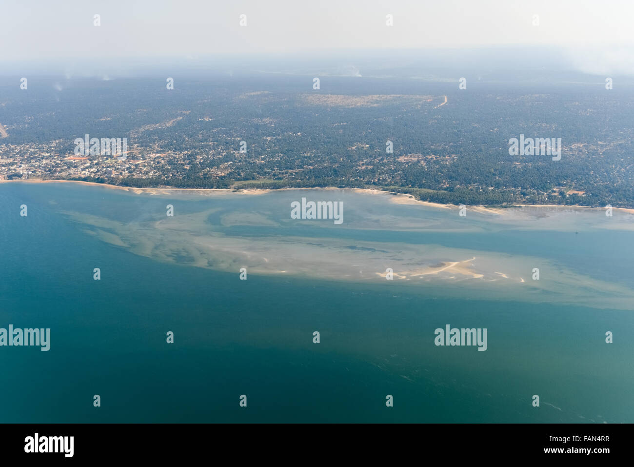 Aerial view of the coast of Inhambane Province in Mozambique Stock ...