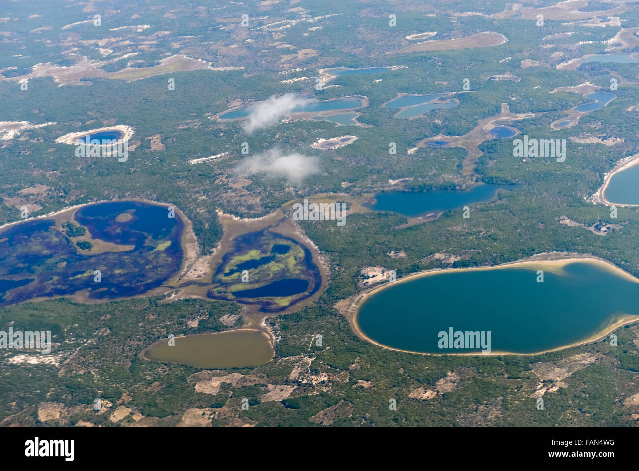 Aerial view of the coast of Inhambane Province in Mozambique Stock ...