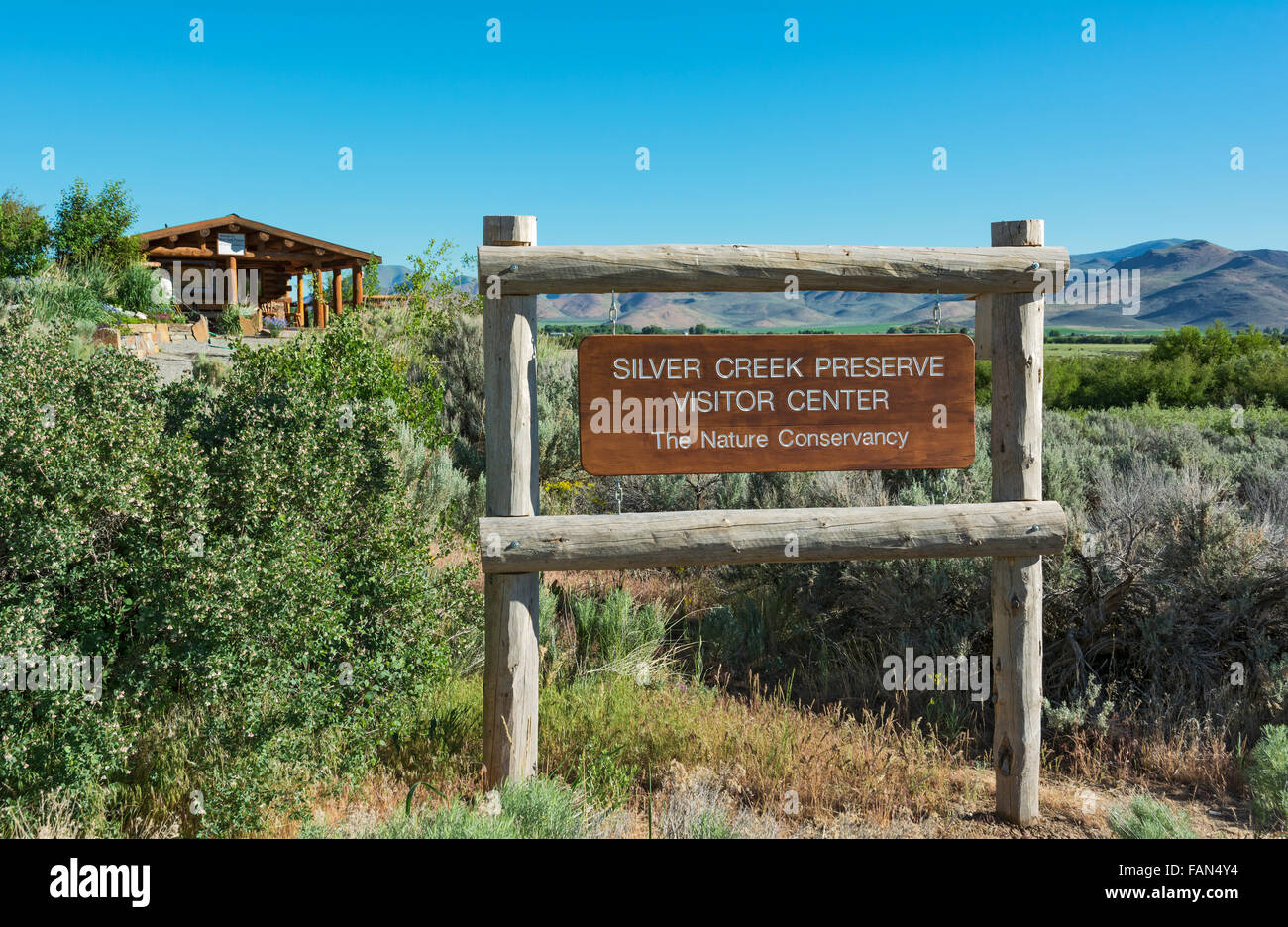 Idaho, Bellevue, Silver Creek Preserve Visitor Center Stock Photo - Alamy